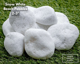 Snow White Beach Pebbles | Beach Pebbles Direct