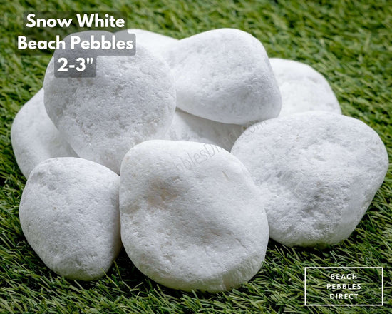 Snow White Beach Pebbles | Beach Pebbles Direct
